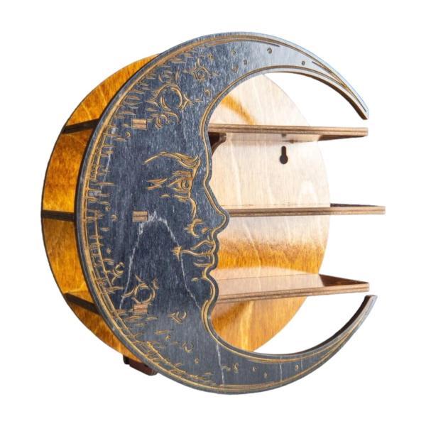 説明:月の形をしたデザイン: この木製のムーンシェルフは.月の形にデザインされた吊り下げ式のフロートシェルフです.どんな空間にも温かみを与え.月をテーマにした家の装飾品として役立ちます.多用途:壁掛け棚は.あらゆる装飾.自然の装飾.またはシ...