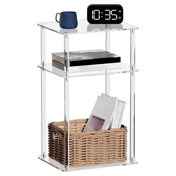 説明:[多機能]: このアクリルサイドテーブルは.リビングルーム.ベッドルーム.ベッドサイドに最適です.シンプルでモダンなアクリル製エンドテーブルでご自宅の装飾を強化します[省スペース]:透明なナイトスタンドエンドテーブルは.スペースを最大...