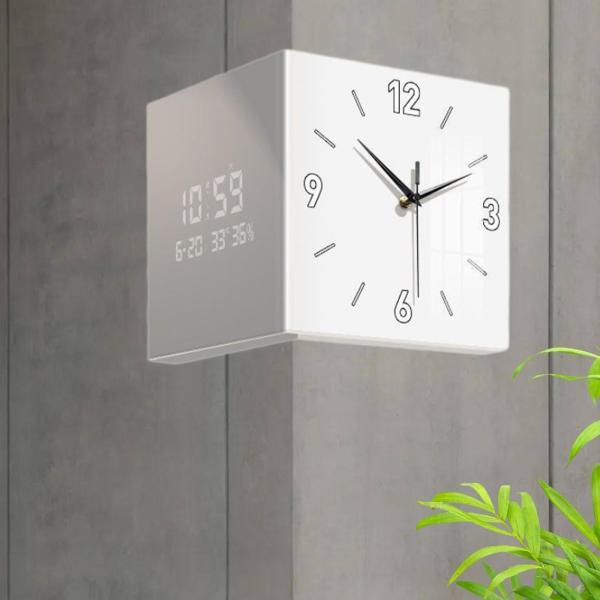 説明:[ダブルディスプレイデザイン]: この多用途時計は.伝統的な針と数字を表示する側面とデジタルスクリーンを備えたダブルディスプレイを備えており.クラシックとモダンの両方の時刻表示オプションを提供します.[簡単壁取り付け] : この時計は...