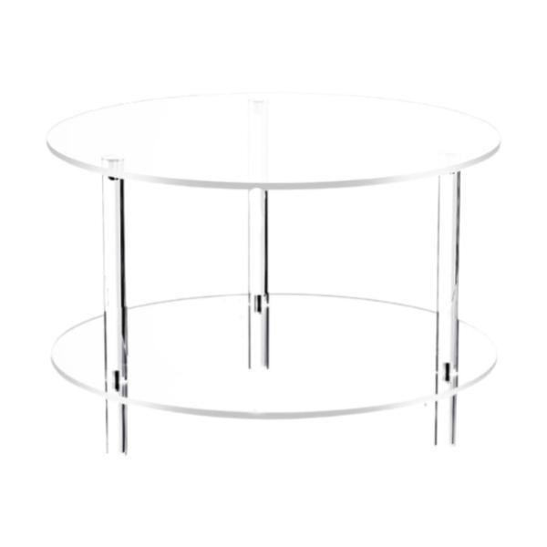 説明: bersation汎用アクリルラウンドサイドテーブル]:この2層の小さなベッドサイドテーブルは.リビングルーム.ベッドルーム.またはベッドサイドに最適です.私たちのミニマリストのモダンなアクリルドリンクテーブルであなたの家の装飾を強...