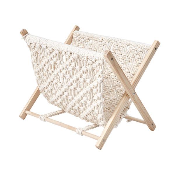 説明:[手編み]: ボヘミアン収納ラックは.高品質の木材と綿ロープ素材で作られており.リビングルームのソファの横に置いて本を収納するのに適しています. [整理しやすい]: 当社のボヘミアンラックは.アパート.マンション.RV.寮の部屋.リビ...