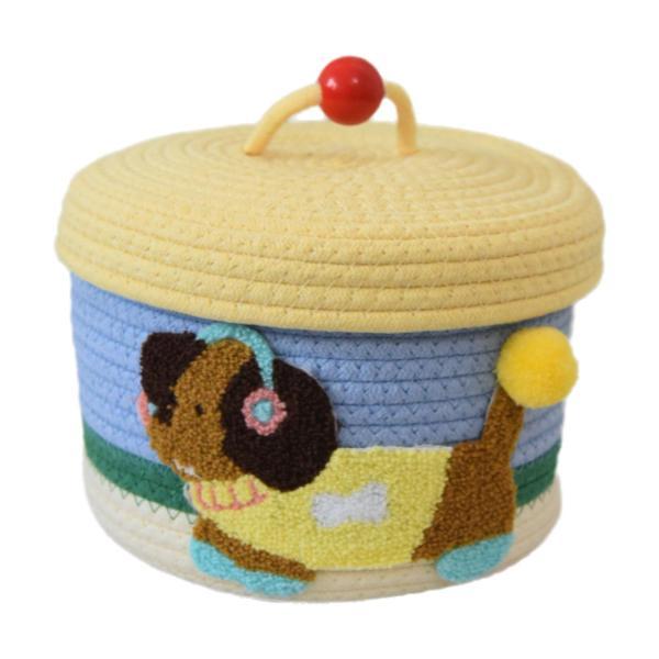 説明:[クリエイティブデザイン]: コットンロープ収納バスケットは.かわいい子犬のパターン.クリエイティブなデザイン.美しく実用的.軽量で持ち運びに便利です. [信頼できる素材]: 手作りの編み込みオーガナイザービンは綿ロープで作られており...