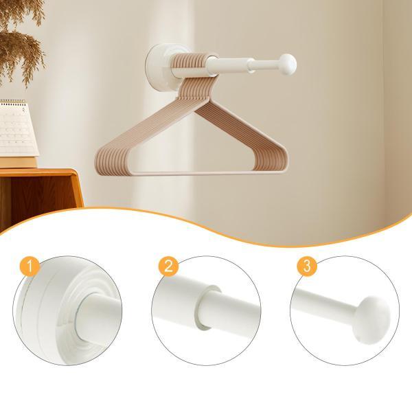 説明:[強力な吸盤設計]: ハンガーオーガナイザーは強力な吸盤で取り付けられるため.穴あけは不要です.壁に傷をつけることなくしっかりと吸着し.跡を残さずに取り外すことができます. [調節可能な伸縮ポール]: ハンガー収納ラックの伸縮ポールは...