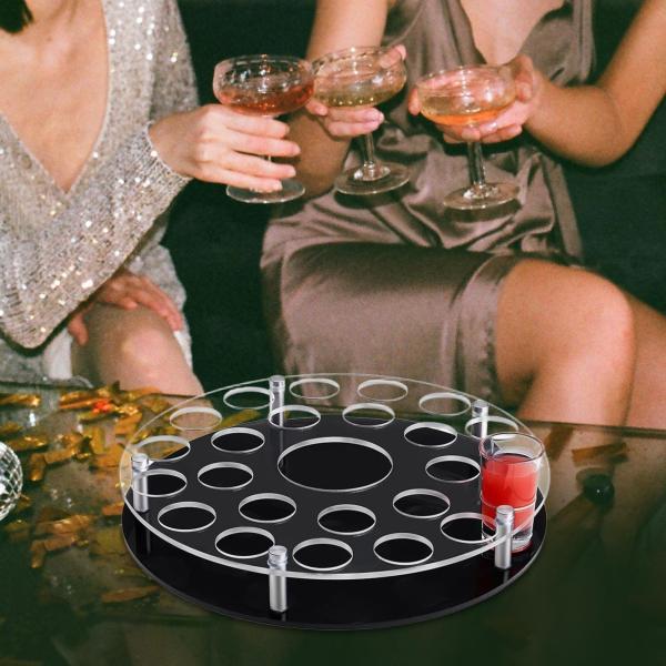 説明:[製品サイズ]:ショットグラストレイホルダー.サイズは約30cm×30cm×5cm(11.81インチ×11.81インチ×1.97インチ).組み立てと設置が簡単です.ご使用前に保護フィルムを剥がしてください. [プレミアム素材]: この...