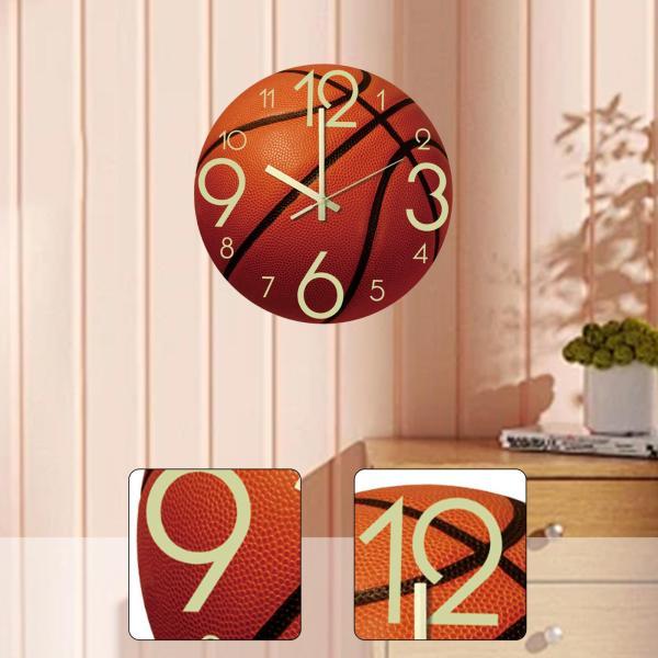 説明:[製品サイズ]: 12インチの丸型装飾壁掛け時計.サイズは約 30cmx30cmx0.3cm/11.81インチx11.81インチx0.12インチで.家の装飾に適したサイズです. [クリエイティブデザイン]: バスケットボールの形をした...