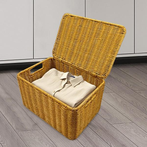 説明:[素材]: 編み込み収納バスケットは高級PP素材で作られており.サイズは32cmx22cmx20cm/12.60インチx8.66インチx7.87インチです. [多機能]: このバスケット整理は.本.衣類.おもちゃ.日用品.毛布などを収...