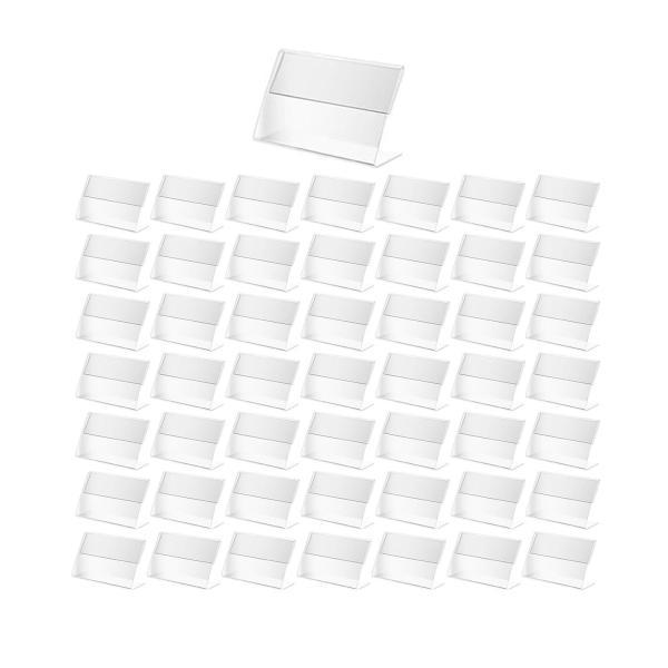 説明: [十分な数量]: 透明アクリルラベルホルダー50個入り.それぞれ60 x 40mmのタグ用に設計されており.様々な用途に十分な量があり.簡単に交換できます. [省スペース]: コンパクトでスタイリッシュなデザイン (6 x 2.3 ...