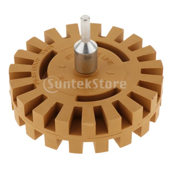 説明:消除去のデカール:ABNゴム消しゴムホイールを使用して.ドリルアダプタ1パックで使用して.車.トラック.RV.または同様の車両のビニール.デカール.グラフィック.両面成形テープ.ストライピング.トリムを取り除きます.天然ゴム高品位中密...