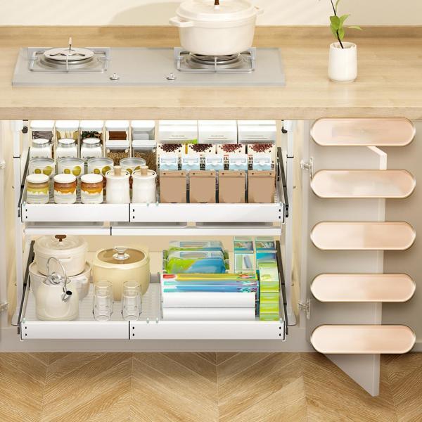 説明:[カーボンスチール構造]: キャビネットオーガナイザーは高品質のカーボンスチールで作られており.このキッチンキャビネットオーガナイザーは長期的な耐久性と安定性を提供します.キャビネットが何年もきちんと整頓された状態を保ち.キッチンの収...