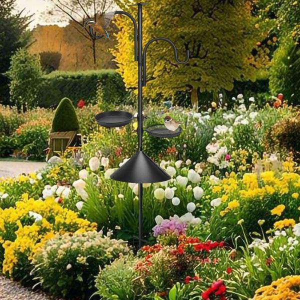 説明:[素材]: 黒色の防錆コーティングが施された鉄製のこの鳥の餌場キットは.雨にさらされても錆びる心配がなく.長期間使用できるように設計されています[高さ調節可能.組み立て簡単]: 取り外し可能ポールセクションでは.必要に応じて鳥の餌箱ポ...