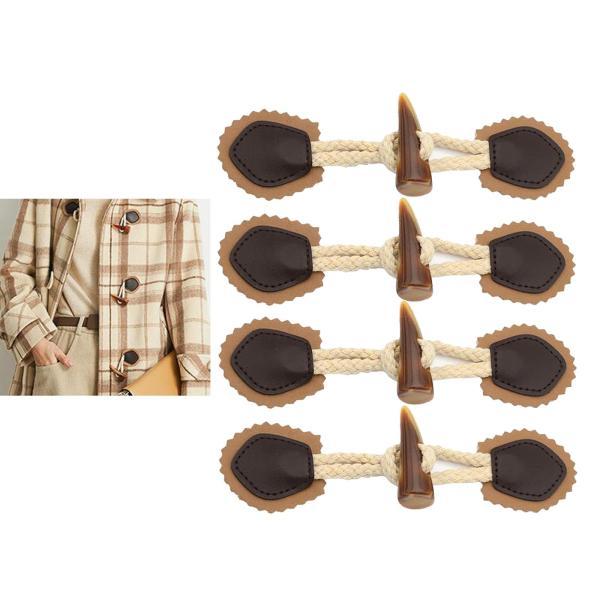 説明:クラシックなホーンバックルデザイン.ヴィンテージ.目を引く.男性と女性の両方のダッフルコートを縫うためのユニセックス.縫製だけでなく.装飾装飾にも.硬質樹脂と人工皮革素材で作られており.耐久性があり長寿命です.コート.セーター.毛皮....