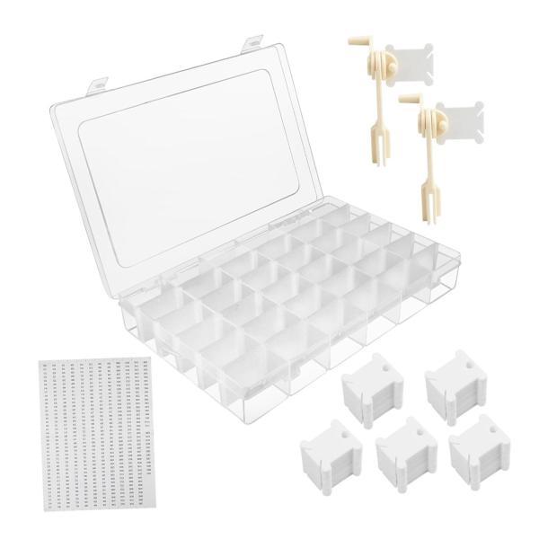 説明: [柔軟な収納]: 刺繍フロスオーガナイザーには.取り外し可能な仕切りが付いた36個の個別のコンパートメントがあり.刺繍フロスやクラフトアクセサリーのさまざまな量と長さに??合わせてスペースをカスタマイズできます. [コンプリートセッ...