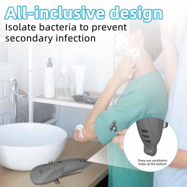 説明:プレミアム素材:シリコンカミソリケースは.柔らかく.安全で弾力性のあるシリコン素材で作られており.カミソリを包括的に保護します.使い方は簡単: シェービング後は.シェーバーを保護カバーに挿入して固定するだけで.傷.こぼれ.ほこりなどか...