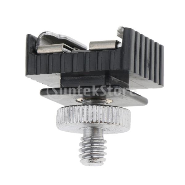 説明: 1/4インチスクリュー付きカメラフラッシュホットシューマウントアダプタ標準1/4糸.カメラフラッシュ.LCDモニター.外部マイク.LEDライトなど取り外し可能な銅ナット.1/4スクリューベースまたはライトホルダーに適しています. コ...