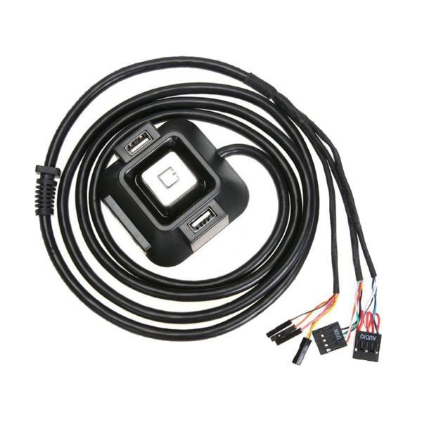 説明: 100%新品.コンピューターの電源スイッチをデスクトップに拡張できます. 損傷は単一のキーを使用し続けることができ.インターネットカフェの通常のビジネスには影響を与えません.  2つのUSB2.0インターフェースを備え.USBハブに...