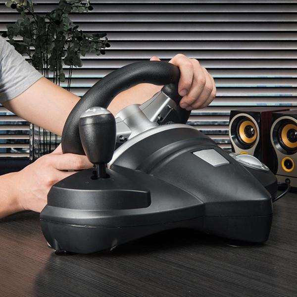 説明:リアルなデザインにより.本物の車と同じように車を操縦できます.270度の回転は非常に使いやすいです.ホイール感度をゲーム内で調整するための感度調整ダイヤルリアルなゲームプレイのための振動フィードバックとスプリング式ペダル.下部に4つの...