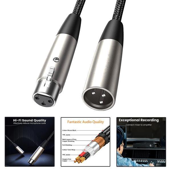 説明:互換性:XLRケーブルは.パッチベイ.プリアンプ.スピーカー.マイク.照明器具に適した3ピンXLRコネクタを備えたデバイスと互換性があります.実用的:このXLRマイクケーブルは実用的です.マイクはXLRケーブルでXLRデバイスに接続し...