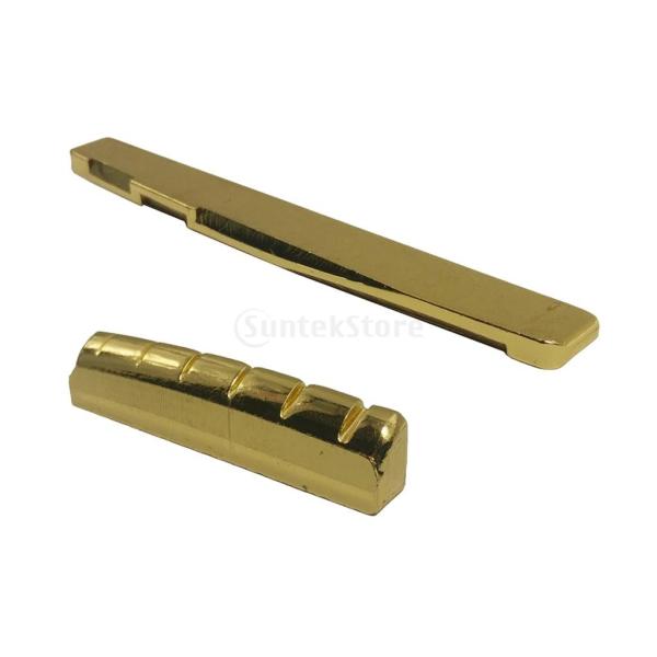 説明: Pre-shaped＆Slottedサドルナットセット6弦アコースティックフォークギターパーツ。 高品質で新しいもの。 ひもの声をもっとはっきりと美しくする。 ポータブルで使いやすい。 アコースティックギターの交換に最適です。 素材...