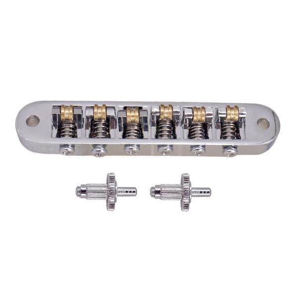 説明: 1セットエレクトリックギターのローラーサドルロックブリッジチューンオーマチックブリッジ文字列の破損を減らし、サステインとチューニングの安定性を向上 Gibson Les Paul / Epiphone 6 String Guitar...