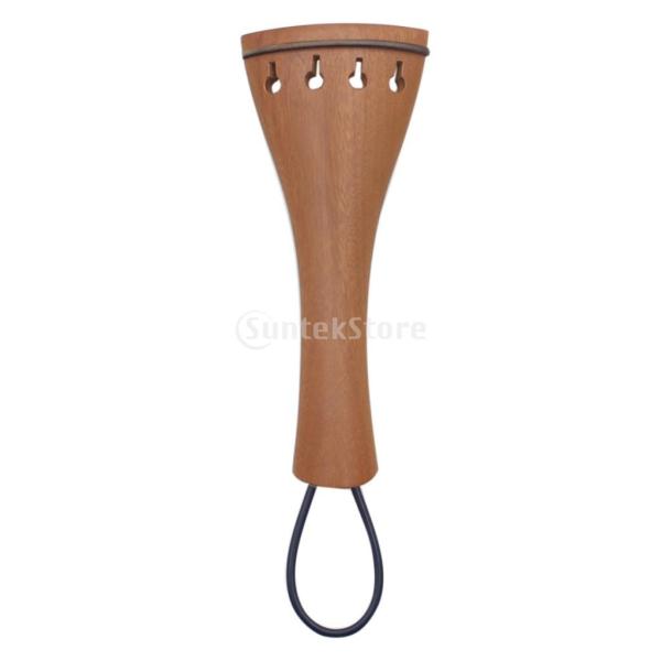 説明: 1ピース3/4 4/4テールガウン付きテールピース。 手作りで強い安定性。 テールピースは弦の張力に耐えるほど強力です。 絶妙で滑らかな表面。  3/4 4/4ヴァイオリンアクセサリーに合わせてください。 材質：ウッドサイズチャート...