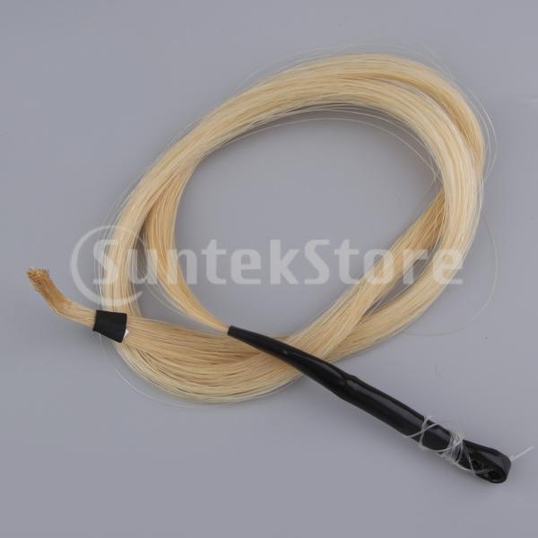 説明:エルフ弓天然の馬の髪.細かい延性.長い耐用年数と優れた把持品質.純粋で美しいトーンと強い表現力.中国のバイオリンエルフ弓のための素晴らしい交換部品.素材:馬のテールヘアサイズチャート:長さ:約84cm / 33.07inch.パッケー...