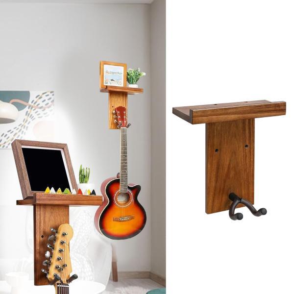 説明: [高品質で信頼性が高い]:このギターフックは丈夫なサペリ材を使用しており.長期間の使用を保証します.木材の硬い質感は摩耗に強く.製品の長寿命を保証します. [棚付きデザイン]: 棚付きのギターハンガーはチューナー.カポ.植物/フレー...