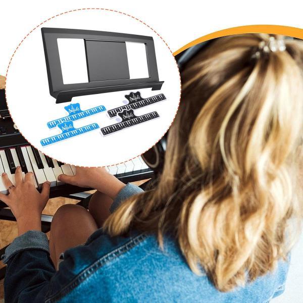 説明: [便利な譜面台]: 電子ピアノ譜面台は.演奏中に楽譜を見やすくすることでミュージシャンを支援するように設計されており.シームレスな演奏体験を保証します. [安全な音楽クリップ]: 電子キーボード譜面台には.楽譜をしっかりと固定する4...