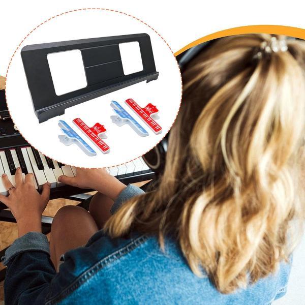 説明: [便利な譜面台]: 電子ピアノ譜面台は.演奏中に楽譜を見やすくすることでミュージシャンを支援するように設計されており.シームレスな演奏体験を保証します. [安全な音楽クリップ]: 電子キーボード譜面台には.楽譜をしっかりと固定する4...