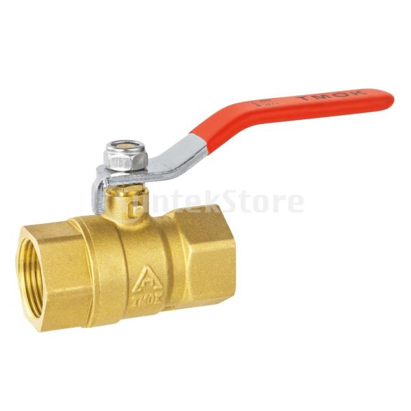 説明:スチールよりも耐食性に優れた鍛造黄銅オン/オフ手動制御用プラスチックカバーレバーハンドルスタンダードポートより高い稼働効率を実現するフルポート流量同じ方向にある2本のパイプを接続するためのインラインバルブ雄ねじ管継手に接続するための雌...