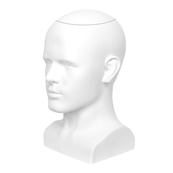 説明:[商品サイズ]: 男性用マネキンヘッドウィッグディスプレイモデル.頭囲56cm/22.05インチ.高さ33cm/12.99インチ.ベース:長さx幅17.5cmx13.5cm/6.89インチx5.31インチ. [高級素材]: ウィッグデ...