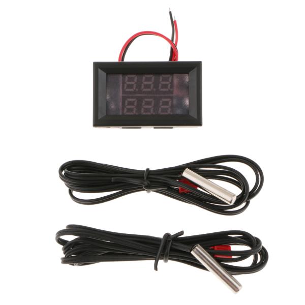 説明: (1)車内および車外の温度を測定する (2)空調室の内外の温度の測定 (3)冷蔵庫内外の温度測定 (4)温度測定池 (5)ベビーバス水温測定仕様:サイズ(LxWxH):約48X29X22mm / 1.89x1.14x0.71 " 電...