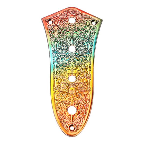 説明: Bass Control Plate JBスタイルベースギター用の4ホールコントロールプレートあなたのギターにいくつかの愛を表示し.傷ついたと鈍いコントロールプレートを更新するジャズ・ベースに対応フェンダージャズやベースギターのため...