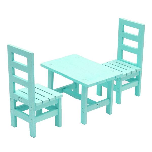 説明:ドールハウスの台所または食堂の付属品のための1/6の現代様式のミニチュアダイニングテーブルそして2つの椅子家具モデル優れた技量とモダンなデザイン.それはあなたのドールハウスがより現実的になるようになります 1:6ミニチュアドールハウス...