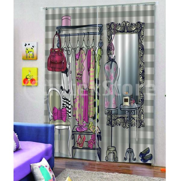 説明:パーソナリティクローゼットプリントウィンドウカーテン-家のエレガントな快適さのための遮光カーテン.高品質のポリエステル製.耐紫外線性.耐水性.防カビ性.窓のカーテン.バスのドレープ.またはドアのカーテンとして使用できます.洗濯機で洗え...