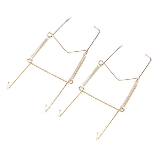 説明:目に見えない.控えめで安全なプレートの吊り下げまたは表示方法STURDYゴールデンメッキステンレススチールワイヤプレートを壁に掛けるまたは表示する拡張可能なスプリングを備えた柔軟性プレートのディスプレイと装飾.アンティークチャイナ.ア...