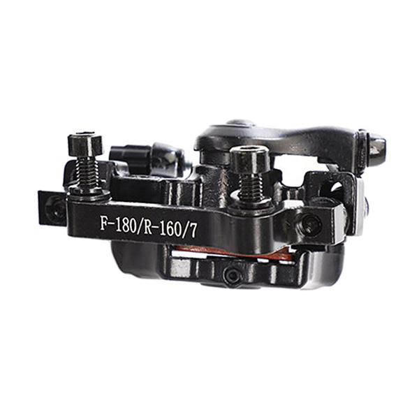 説明:プレミアムアルミニウム合金素材で作られた.コンパクト.軽量.耐久性があり長持ちするメカニカルディスクブレーキキャリパーF160 / R140またはR160 / F180ローターディスク用のラインプルメカニカルディスクブレーキ簡単な取り...