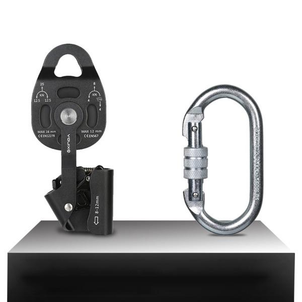 説明:8〜12mmのロープに適合し.クライミングカラビナを含みます. 25KNの破壊強度.航空用アルミニウム.高い靭性と強度.便利なカムプロセスキャプチャにより.ロープを簡単に上にスライドさせることができますが.反対方向に引っ張るとクランプ...