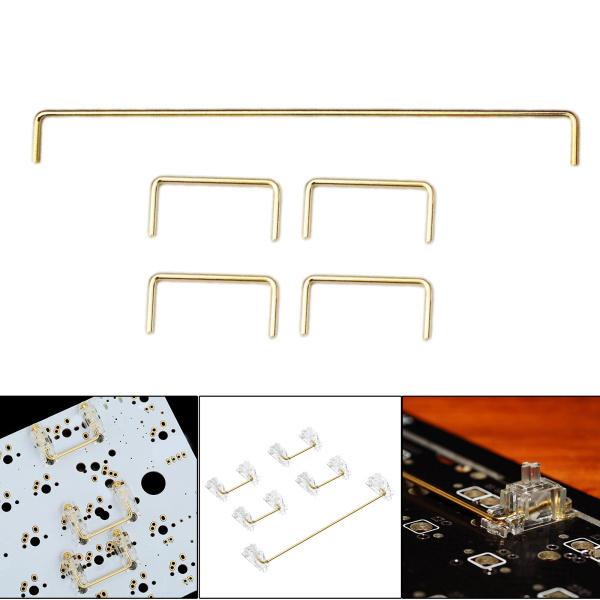 説明:メカニカルキーボードのアップグレードに使用される衛星軸.Tenkeyless GH6087キーボードに使用できる1x6.25U + 4x2U.96 104108キーボードに使用される1x6.25U + 7x2u金メッキ鋼線は.通常の鋼...