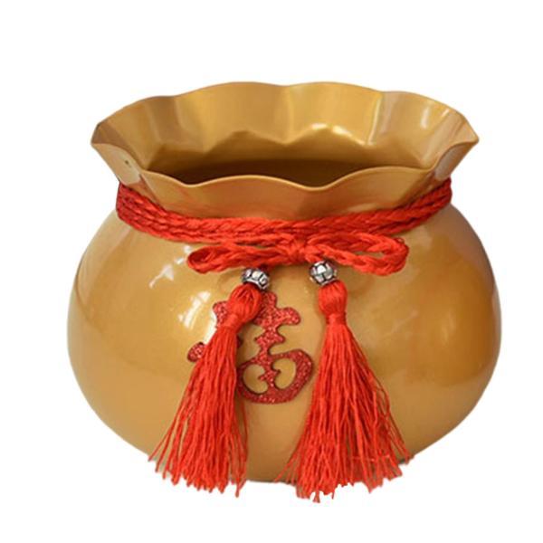 説明:メタルラッキーバッグマネーバッグフラワーアレンジメント祝福バケツ.植木鉢ドライフラワーバケツ.新年の収穫を祝う耐久性-高品質の鉄素材でできており.耐久性があり.あらゆる種類の色とりどりの花や植物に適しています実用的-明るい色と繊細な質...