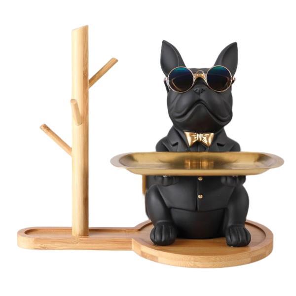 説明:このブルドッグの像は.単なる創造的な手工芸品ではありません.シックなオーナメントで.美しく実用的な小物を収納できます.キー.キャンディー.チョコレート.その他のガジェットを集めるために.ホームテーブルのセンターピースに置くことができま...