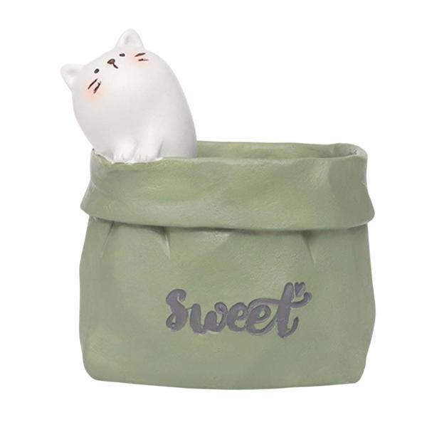 説明:樹脂多肉植物プランター:高品質の樹脂材料で作られた植木鉢は.耐久性があります.排水穴の設計により.植物は呼吸しやすく.掃除も簡単です.ユニークな形:北欧スタイルの創造的なレトロな紙袋の外観.かわいい動物の彫刻.キュートでユニーク.アプ...