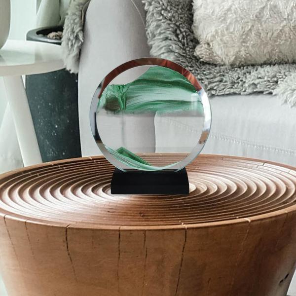 仕様:素材:ガラスサイズ:16x17cm/6.30x6.69インチパッケージに含まれるもの:1ピースダイナミックサンドピクチャー...