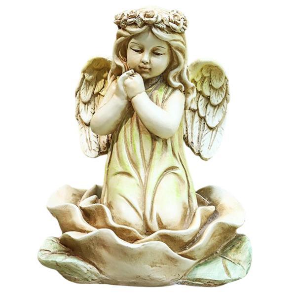 説明:天使像:北欧風の花の妖精像.中庭の飾り. LEDライト:ライトは.2本のAA電池(含まれていません)を使用して.夜間にオンにすることができます.プレミアムマテリアル:彫刻は.豊かなディテールとリアルな効果を備えた高品質の樹脂でできてお...