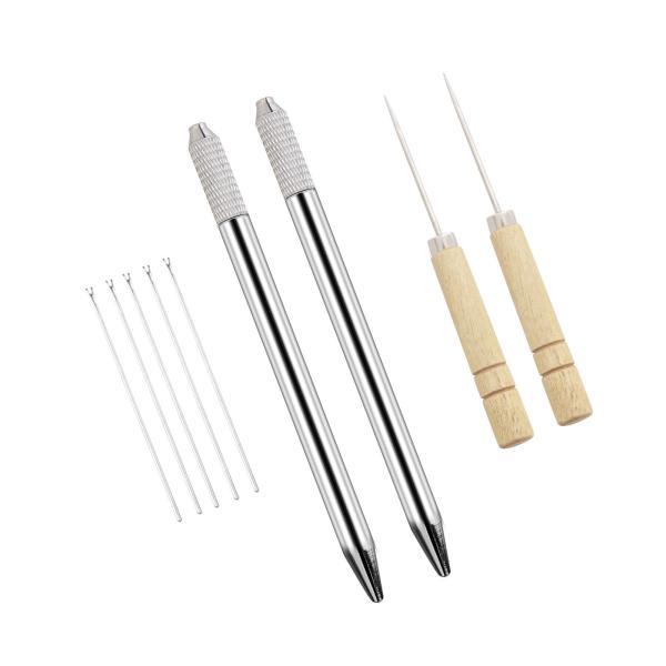 仕様:素材: 金属スタイル A 0.6mm 針なし 5 個.ハンドル 2 個.千枚通し 2 個スタイル B 0.8mm 針なし 5 個.ハンドル 2 個.千枚通し 2 個スタイル C 0.6mm 針なし 2 個.0.8mm 針なし 2 個....