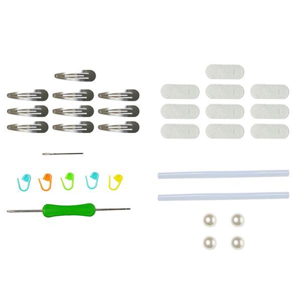 説明:女の子のヘアクリップ用のDIYクラフトかぎ針編みキットカラフルな花のヘアクリップを作ることで.実践的な能力を向上させることができます.手芸愛好家.大人.初心者への素敵でかわいいギフト.クリスマス休暇やお友達へのギフトに最適です.パッケ...