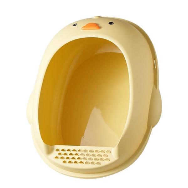 説明:高品質の素材: 底が厚くてしっかりしていて滑りにくい猫用トイレは.耐久性のあるプレミアム素材でできており.丸くて滑らかな表面.快適な手触り.耐久性があり.長時間使用できます.飛び散り防止: 斬新な小さなアヒルの形のペット用トイレは.部...