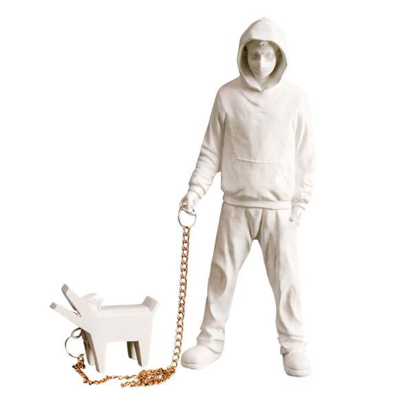 説明:[プレミアムで信頼性の高い]:犬の歩行者の像の彫刻は高品質の樹脂素材で作られており.表面は滑らかで.耐久性と安定性があり.長期間使用できます.[スタイリングと斬新さ]:クリエイティブでストリートアートのドッグウォーカー形状の彫像樹脂工...