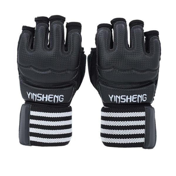 説明:素材:ハーフフィンガーキックボクシンググローブはPU製で.優れた扱いやすさ.耐摩耗性.耐引裂性などがあります.デザイン:ハーフミットグローブ.手のひらが中空で.優れた柔軟性があり.トレーニング中の発汗を防ぎます.調整可能:延長リストス...