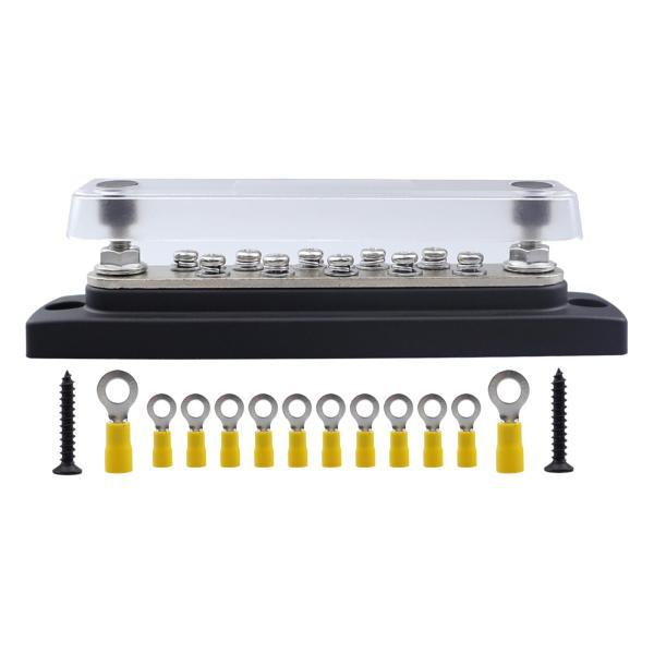 説明:[素材]: 10端子バスバーキットは難燃性ナイロンベースで作られており.最高の機械的強度と耐久性を備え.ステンレス鋼のスタッドとネジは錆びにくく.あらゆる環境に適しています.[機能]: 配電ブロック.ワイヤーハーネスをまとめ.車内や船...