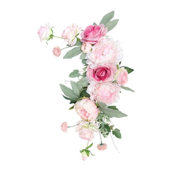 説明:[ウェディングフラワースワッグ]:緑の葉で飾られたウェディングアーチの花牡丹.鮮やかでリアル.結婚式の装飾に最適です.[耐久性]:結婚式のアーチの装飾アーチフラワーは手作りで.長年使用でき.シルクフラワーで作られており.枯れたり落ちた...